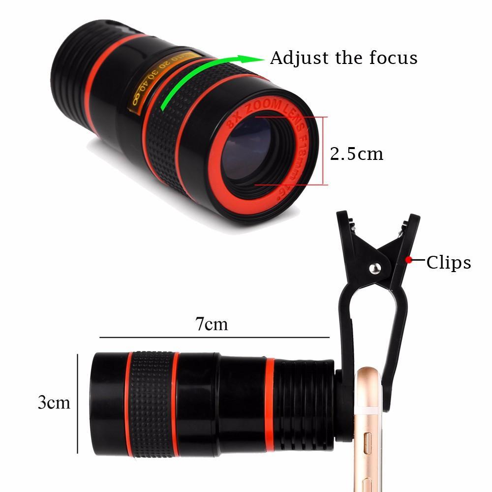8x HD Optical Zoom Phone Camera Telescope :- Clear Vision | UHD Shoot ...